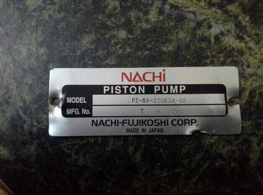 Mixer Machine NACHI PZ-6B-220E3A-20 Hydraulic Piston Pump MPV035 / MPV044