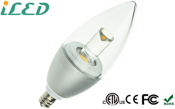Cold Forging Aluminum Alloy Candle Shaped LED Light Bulb E12 5Watt Dimmable 3500K 120V