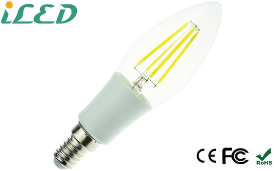 E14 E12 4W LED Candle Bulbs 40W Equivalent , Decorative candle light bulbs Cool White