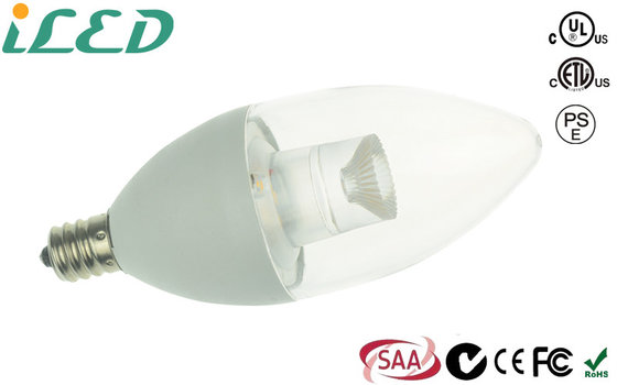 250lm E12 E27 B15 Base LED Candle Light Bulbs Aluminum Alloy Plastic PC