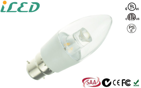 Aluminum Plastic LED Candle Light Bulbs 2300K-5500K B22 Base