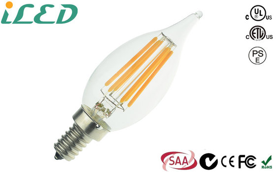 6W 3000K Dimmable C32 Led Filament Bulbs with 2 Year Warranty
