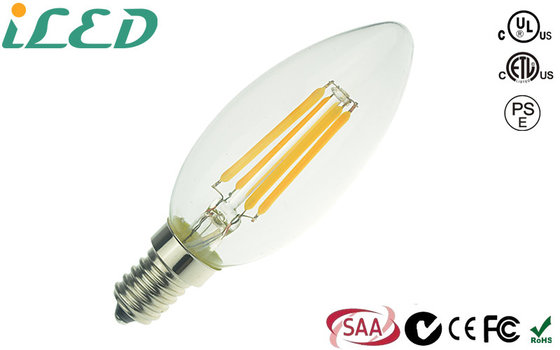 4 Watt E26 E27 B22 Base 400LM UL Led Filament Bulbs Dimmable