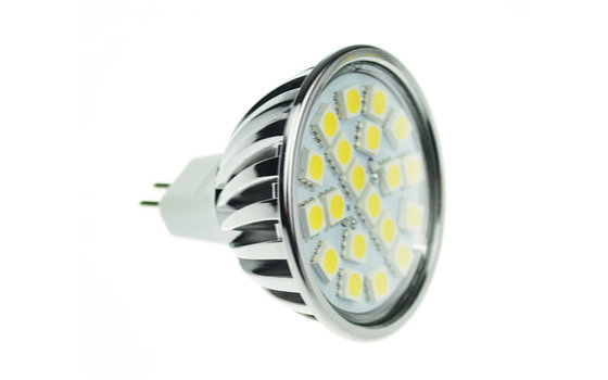 120 Degrees Beam Angle SMD5050 Mr16 LED Light Bulbs Cool White 6000K 4W 12V