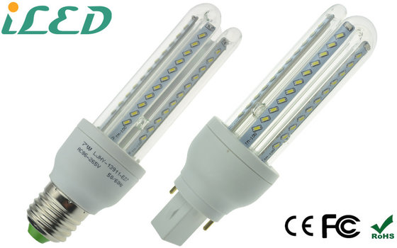 90 - 245V E27 E14 G24 B22 LED Corn Bulb U - shape 7W with Aluminum Heat Sink