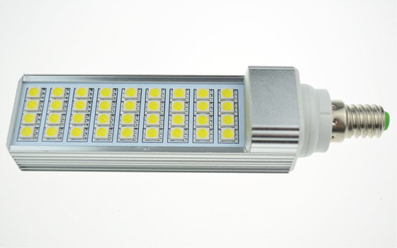 SMD 2800K Soft White 180 Degree PL LED Corn Light Bulb E14 7 Watt 600lm Luminous Flux