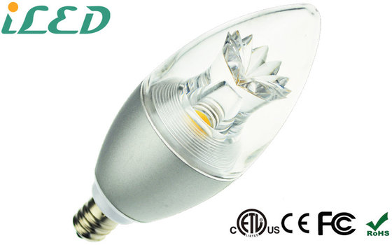 Soft White 5W Flame Tip LED Clear Candle Light Bulbs 120 Volt 50 Watts Equal