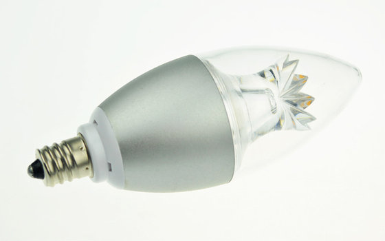 Soft White 5W Flame Tip LED Clear Candle Light Bulbs 120 Volt 50 Watts Equal