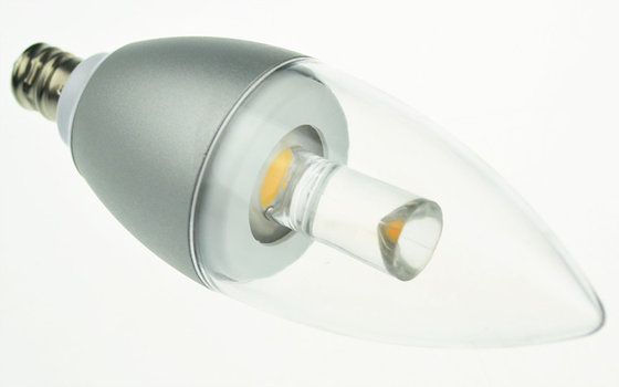 Cold Forging Aluminum Alloy Candle Shaped LED Light Bulb E12 5Watt Dimmable 3500K 120V