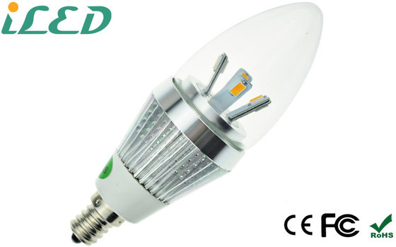 Aluminum 35W equal E12 LED Candle Light Bulbs for Home 4Watt 85 - 245V AC 37 * 138mm