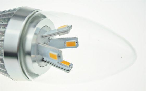 Aluminum 35W equal E12 LED Candle Light Bulbs for Home 4Watt 85 - 245V AC 37 * 138mm