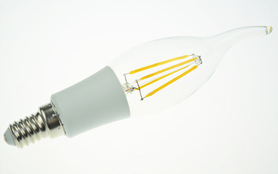 220 Volt 350lm 4 Watt E14 Flame LED Filament Candle Bulb Soft White Epistar LED Chip