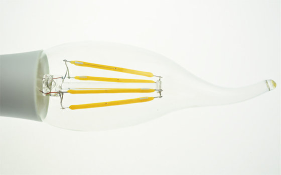 220 Volt 350lm 4 Watt E14 Flame LED Filament Candle Bulb Soft White Epistar LED Chip