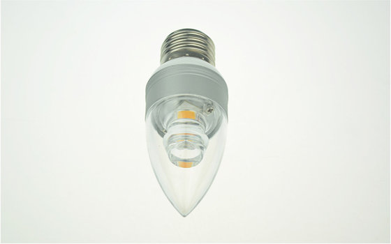 3.5W 380lm E27 Led Candle Bulbs Dimmable Cool White , 85 - 265V AC