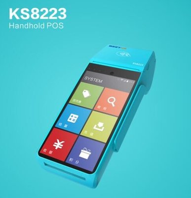 POS terminal with barcode scanner 1D/2D NFC reader 13.56 MHZ built in printer