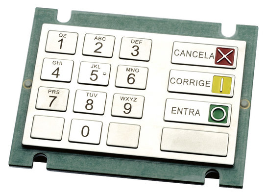 Waterproof PCI EPP 3.x certified EPP Keypad ZT596F with 10 Numeric Keys, 6 Function Keys