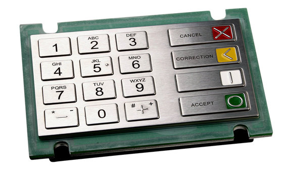Waterproof PCI EPP 3.x certified EPP Keypad ZT596F with 10 Numeric Keys, 6 Function Keys