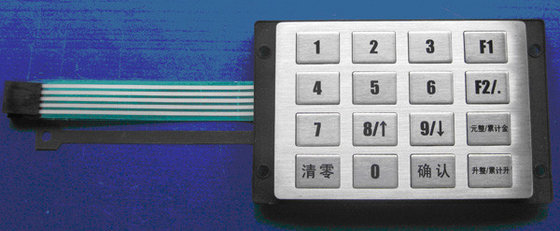 キオスク/電気通信の照会ターミナルのための ZT592F のステンレス鋼のキーパッド