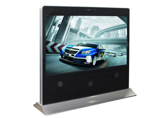 Black / Silver Customized Multimedia Touch Screen Advertising Display 65 Inch Full HD 1920*1080