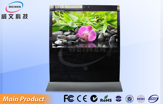 Professioneller wasserdichter Anzeigen-Kiosk-Boden-Stand digitaler Beschilderung HD LCD 65 Zoll