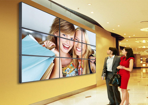 Slim Sharp LCD Video Wall Display for Shopping mMall / Commercial Building 1920*1080 Full HD