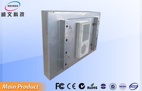 Waterproof All Season Wll Mounted Outdoor Digital Signage , 2000 nits