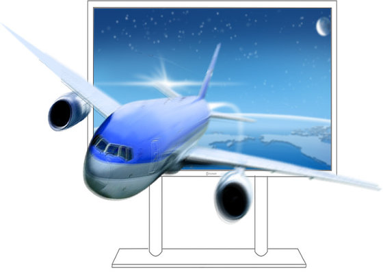 Lottery Center 3D LED Screens With PC , Ultra - thin Toughened Glass LCD 3D TV
