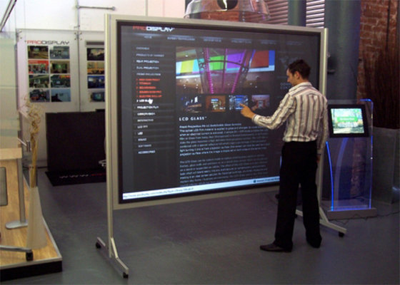 High Brightness Capacitive Touchscreen Display , Touch Screen Interactive Whiteboard