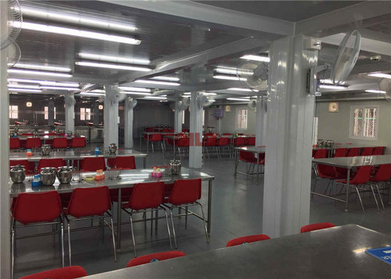 Pop Up Movable Portable Canteen Buildings Prefabricated For 100 Person