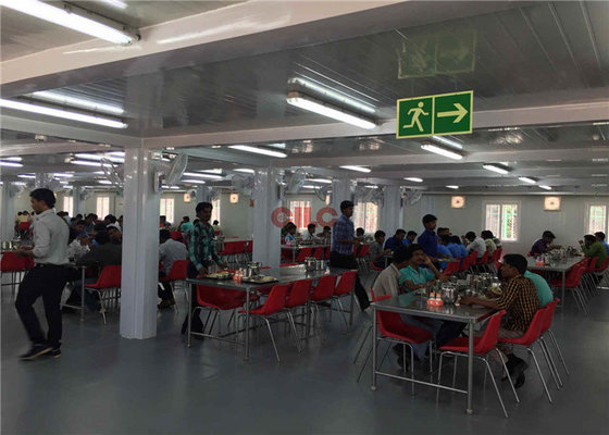Pop Up Movable Portable Canteen Buildings Prefabricated For 100 Person