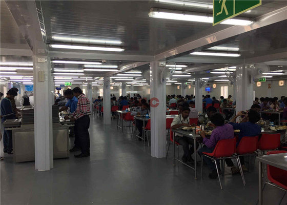 10ft 20ft 40ft Portable Canteen Buildings Easy Assembly Construction Site Canteen