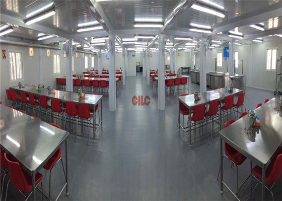 10ft 20ft 40ft Portable Canteen Buildings Easy Assembly Construction Site Canteen