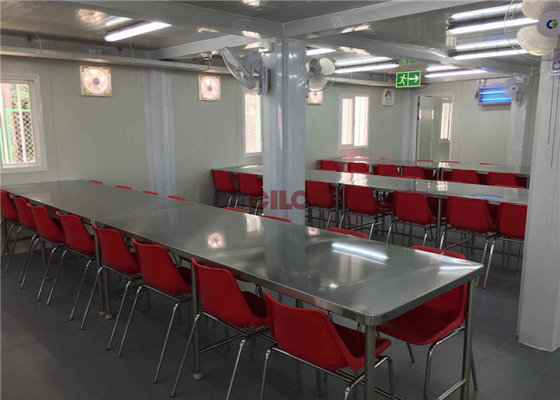 10ft 20ft 40ft Portable Canteen Buildings Easy Assembly Construction Site Canteen