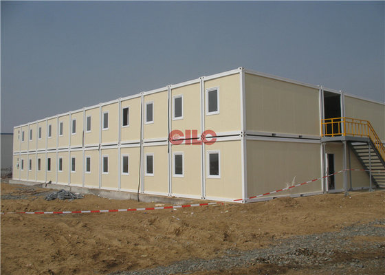Waterproof Prefab Portable Accommodation Buildings 2 Storey Lightweight