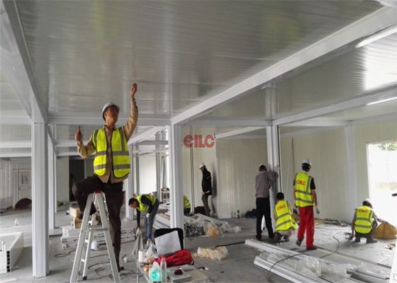 Sandwich Panel Refugee Container Container House Construction For Labor Camp