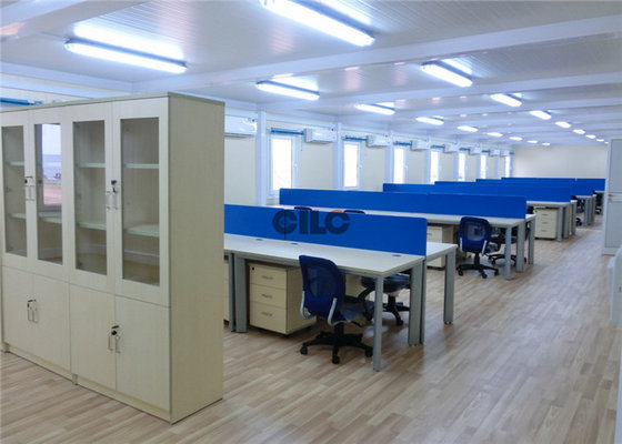Portable Expandable Mobile Office Containers With Eletricity And Office Shelves
