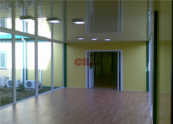 Workers Refugee Container Modular Container Homes With French Glass Doors