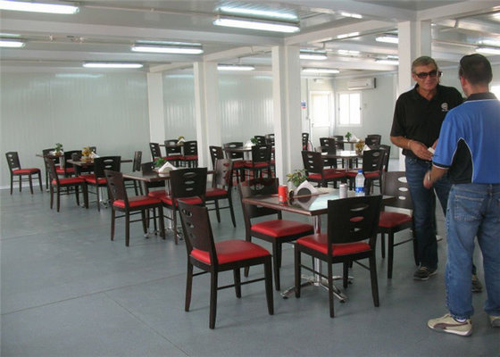 Fast Installation Portable Canteen Buildings Easy Delivery Sliding Steel Door