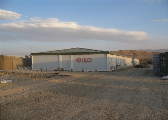 20ft 40ft Portable Accommodation Buildings Anti - Earthquake Refugee Camp Slopped Roof