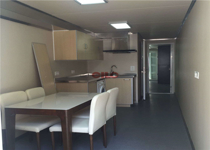 20ft White Red Modular Container Homes Prefabricated Building Construction