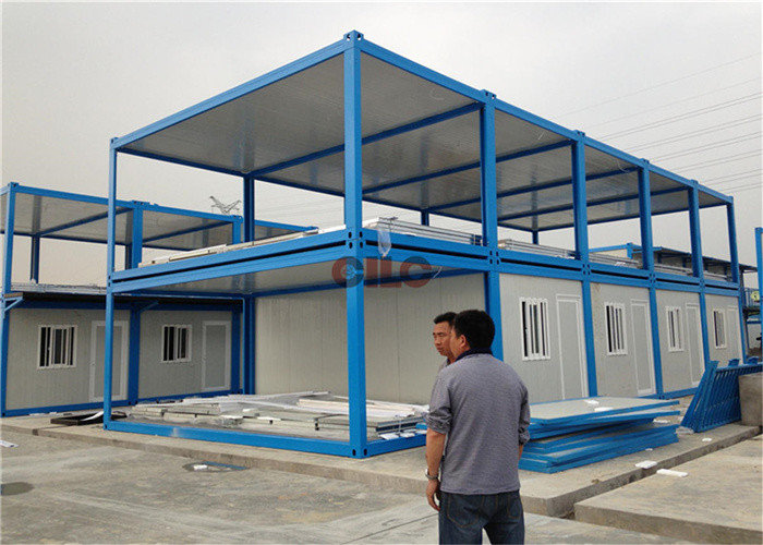 2 Layers Modular Construction Containers Steel Container Accommodation Units