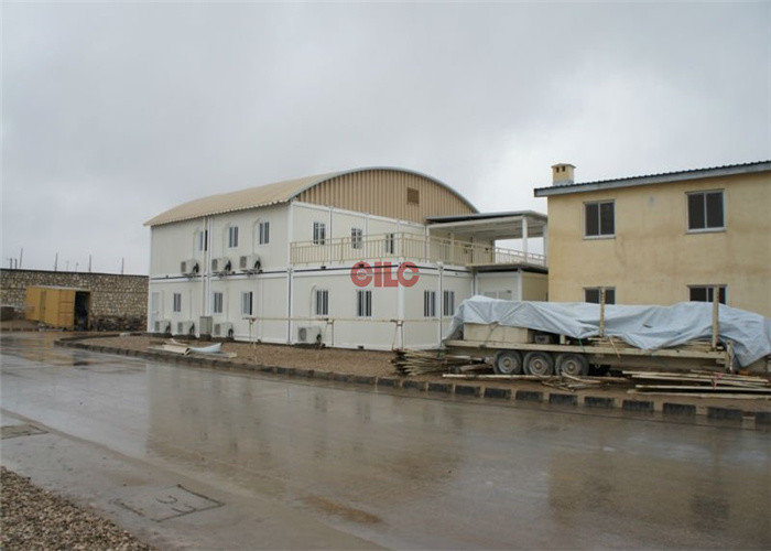 Cambered Roof Pre Built Container Homes Convenient Moving Modular Home Container