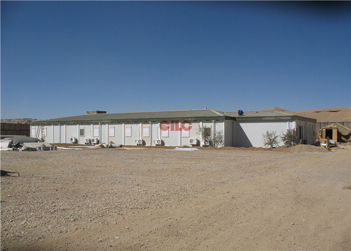 20ft 40ft Portable Accommodation Buildings Anti - Earthquake Refugee Camp Slopped Roof