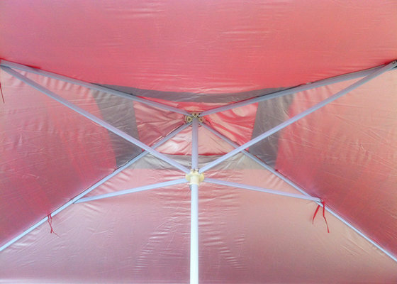 Parapluie extérieur rectangulaire rouge 2.3mx3.1m de 4 nervures pour la publicité de magasin de thé
