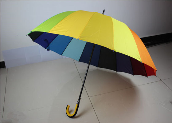 résistant à l'eau compact à haute densité de parapluie de l'arc-en-ciel 190T avec la taille 21 pouces * 16 K