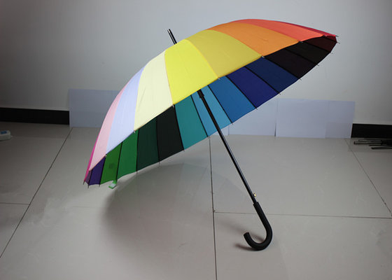 résistant à l'eau compact à haute densité de parapluie de l'arc-en-ciel 190T avec la taille 21 pouces * 16 K