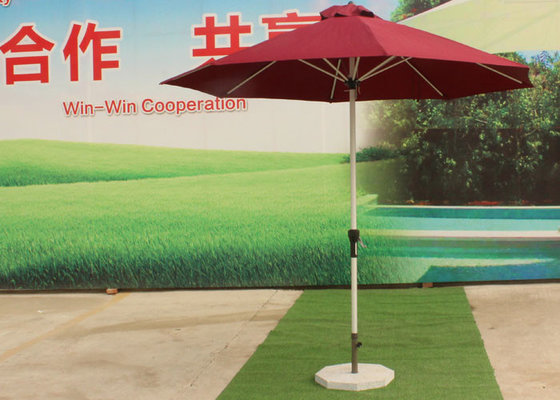 Parapluie extérieur rouge de 3,0 M grand, parasol rond de parapluie de patio pour le jardin