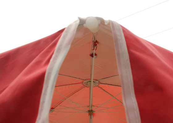 Parapluie extérieur rond réglable enduit argenté Digital imprimée pour le magasin de café