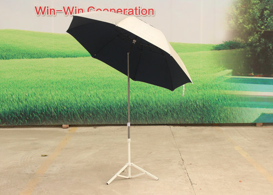 Cadre en acier inclinant le parasol de parapluie de plage, parapluie extérieur d'inclinaison de double couche