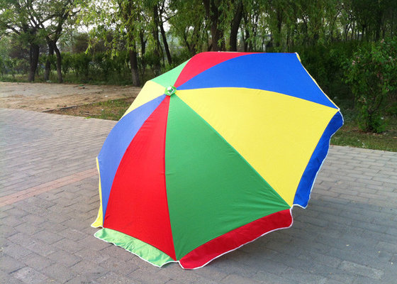 Parapluies de plage promotionnels de tempête protégeant du vent avec le tissu de 420D Oxford, rond formé